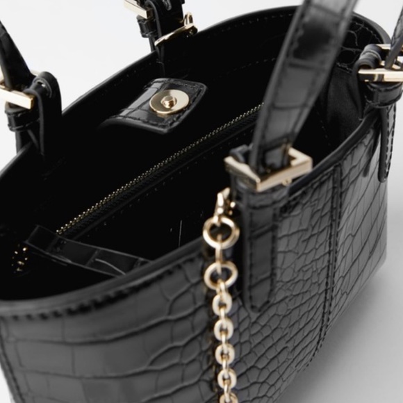 Zara | Bags | Zara Animal Embossed Mini Shopper Bag | Poshmark